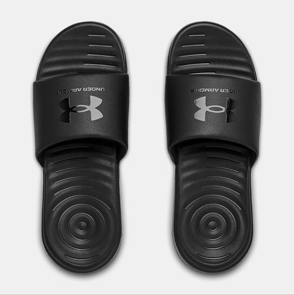 Under Armour | Shoes | Under Armour Slides Size 3 New Black Mens Ua ...